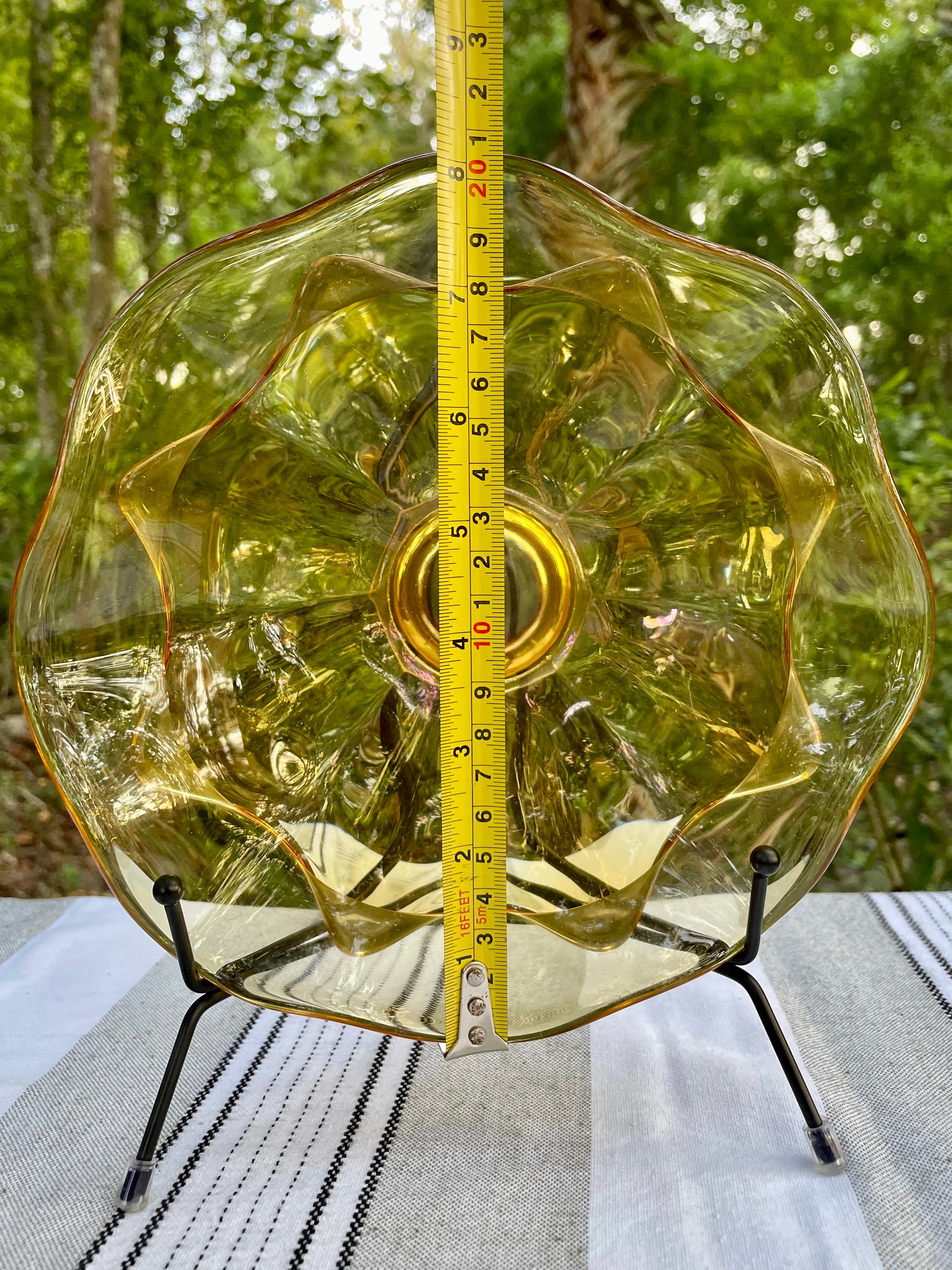 MCM Yellow Viking Glass Orange Molded Double Layered Bowl Ruffle Edge – The Broken Bird Company